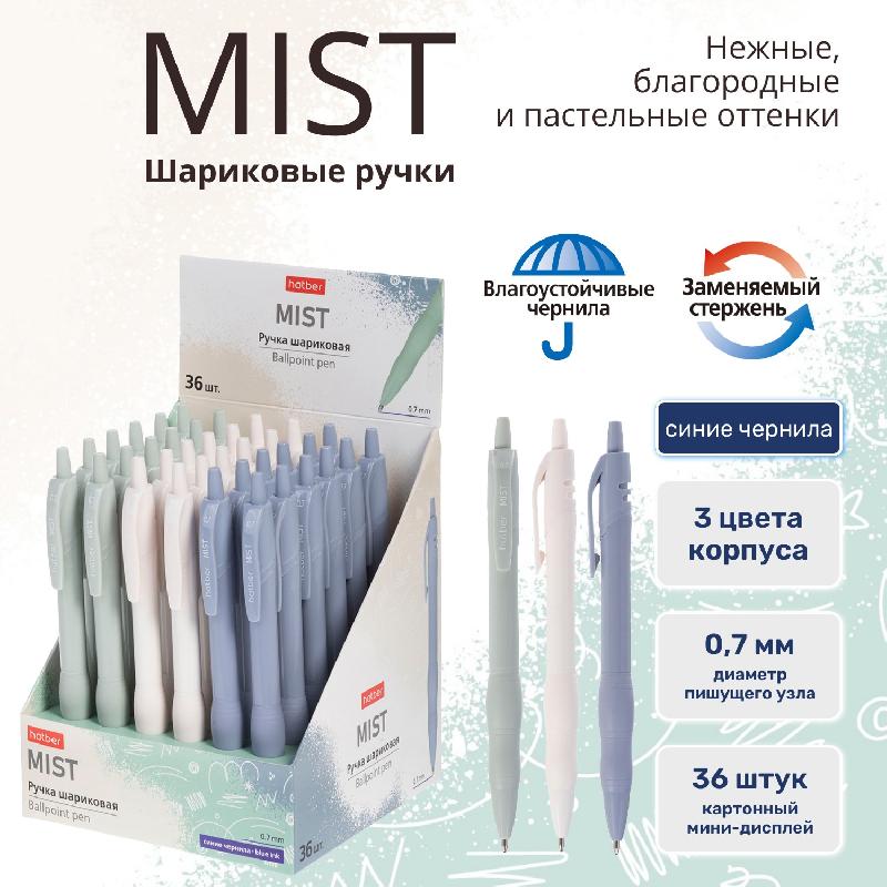 MIST. Шариковые автоматические ручки от Hatber: стильно, необычно, удобно!